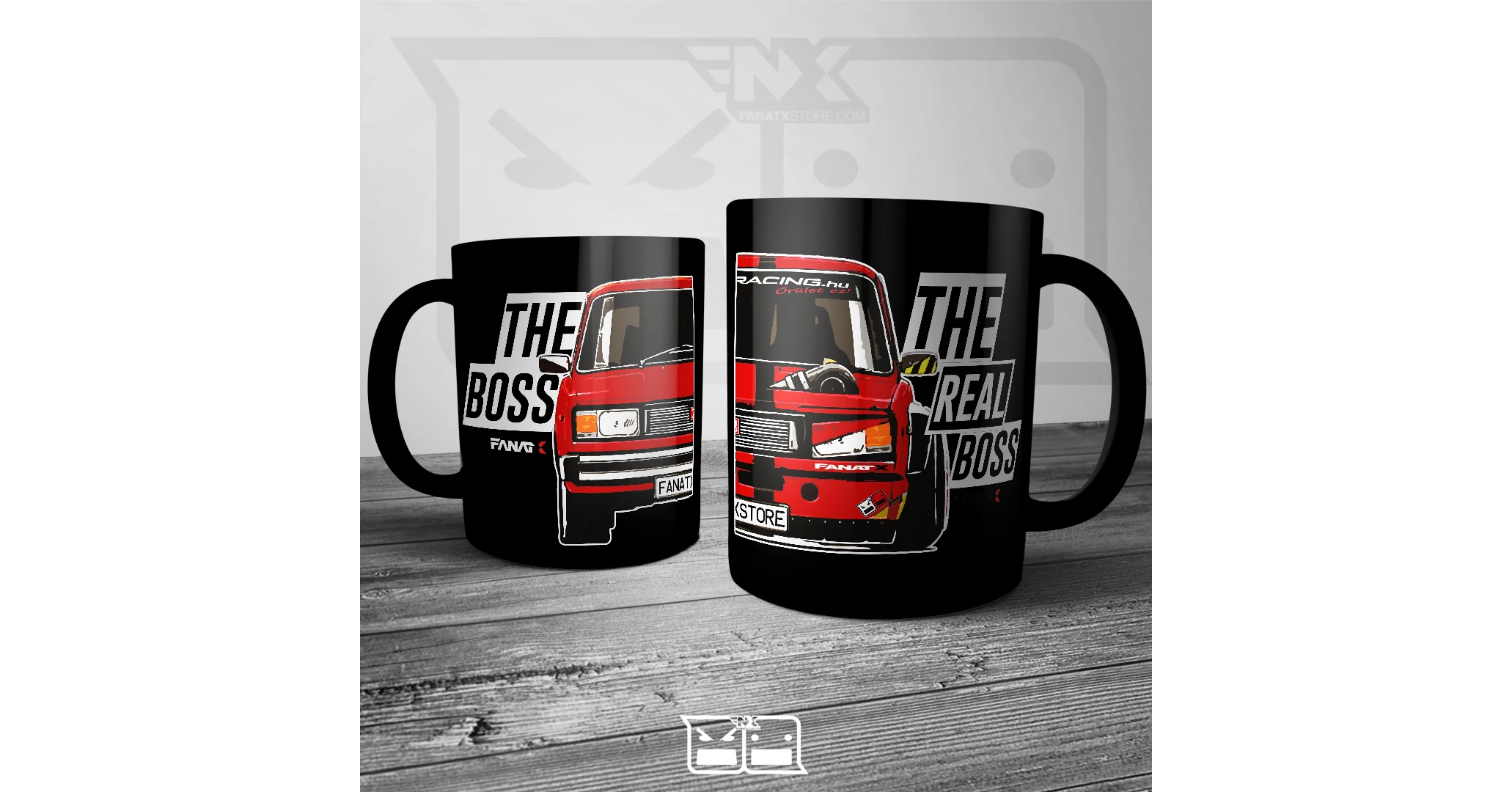Páros Bögre LADA BOSS -REAL BOSS | 2db 300ml | fekete